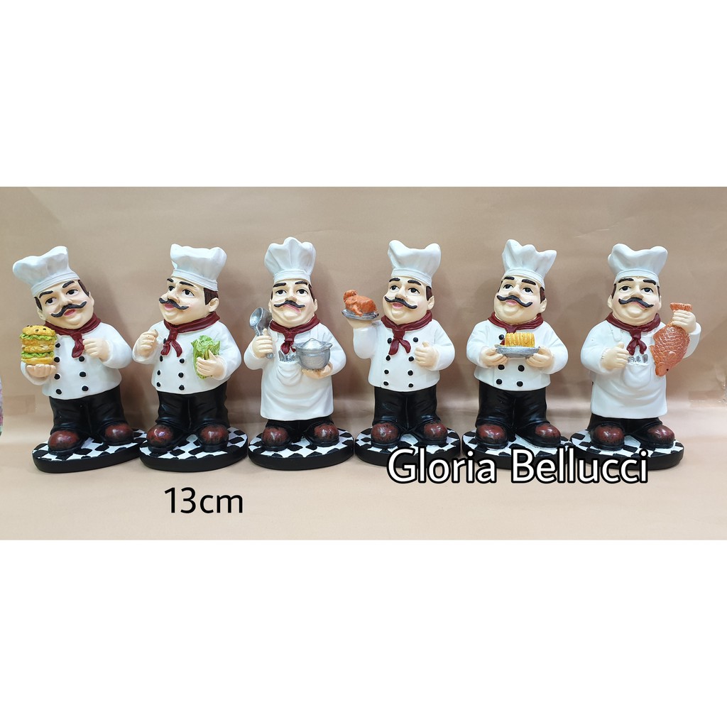 Jual patung pajangan koki 6 chef restoran cafe bakery dekorasi interior ...