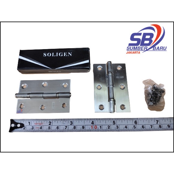 Jual Engsel Tipis Soligen 2 25 25 3 Inch Stainless Kupu Kupu Lemari Sbj Shopee Indonesia