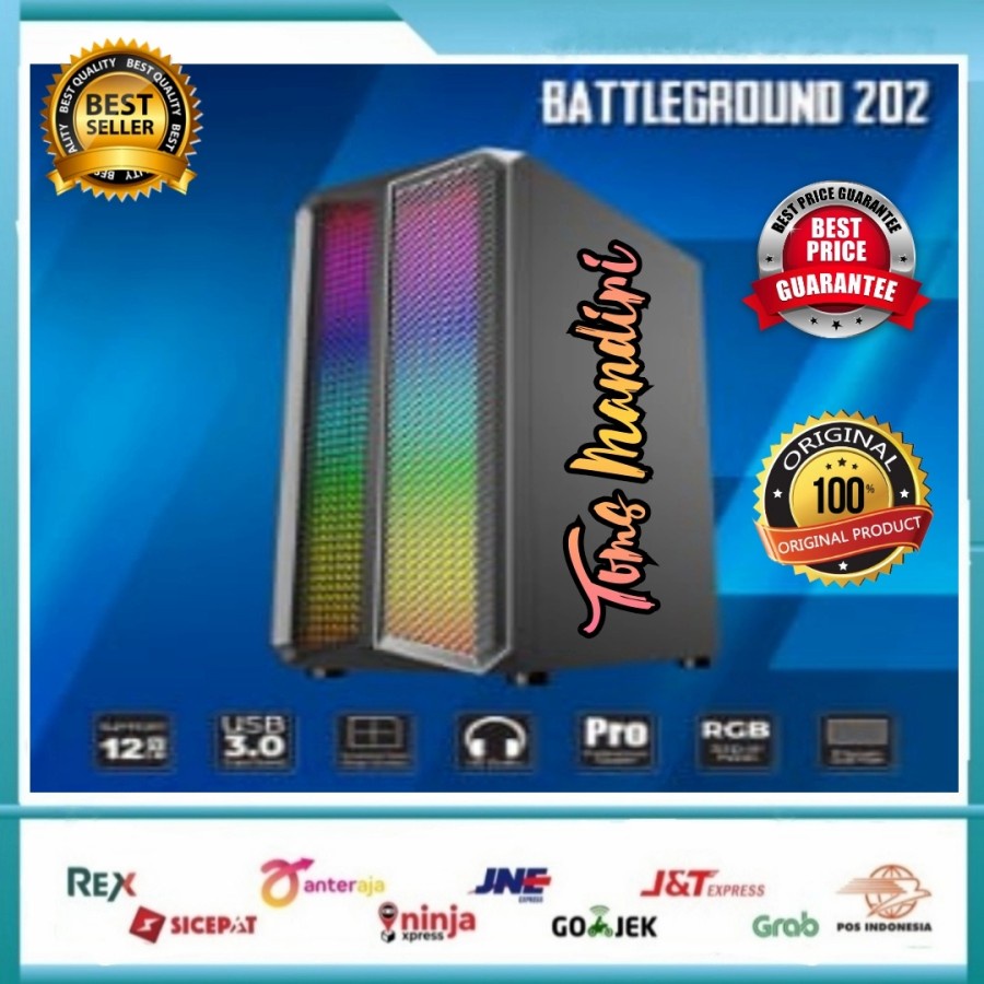 Jual Simbadda Battleground 202 RGB Tempered Glass Mid Tower Gaming ...