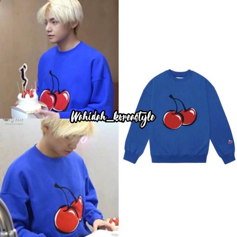 Jual Sweater V/Taehyung BTS "Cherry" Baju Idol KPop Fashion | Shopee ...