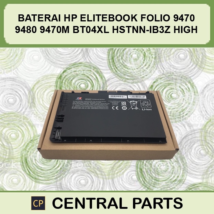 Jual BATERAI HP ELITEBOOK FOLIO 9470 9480 9470M BT04XL HSTNN-IB3Z HIGH ...