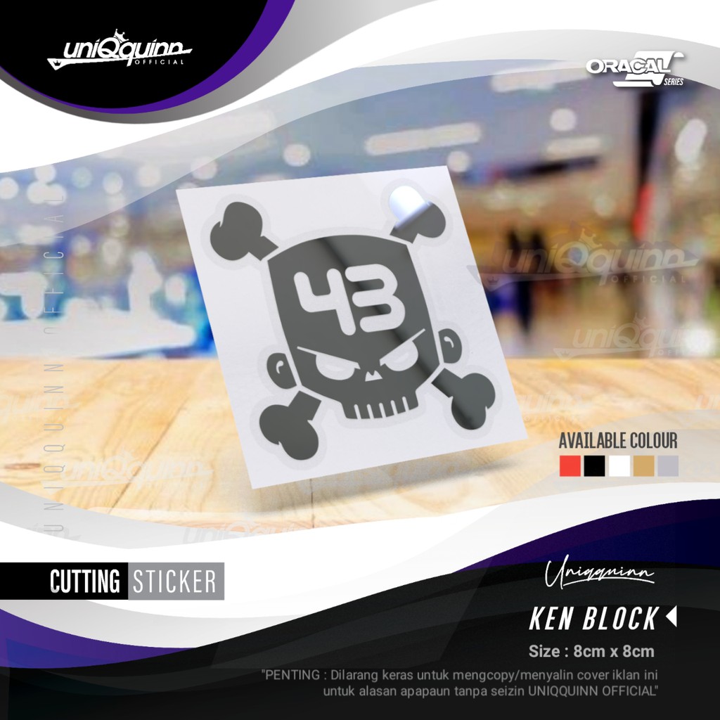 Jual UQ Cutting Sticker Ken Block | Stiker Cutting Custom Motor Mobil ...