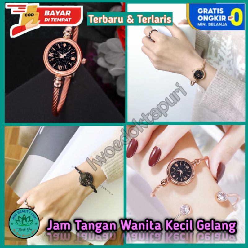 Jual Jam Tangan Wanita Kecil Casual Analog Gelang Rantai RG-025 ...