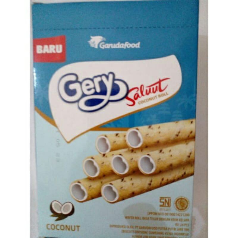 Jual Gery Chocolatos Coconut / Gery Salut Wafer Roll Coconut | Shopee ...