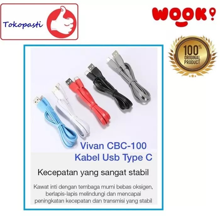 Jual Kabel Type C Vivan CBC 100 Original | Shopee Indonesia