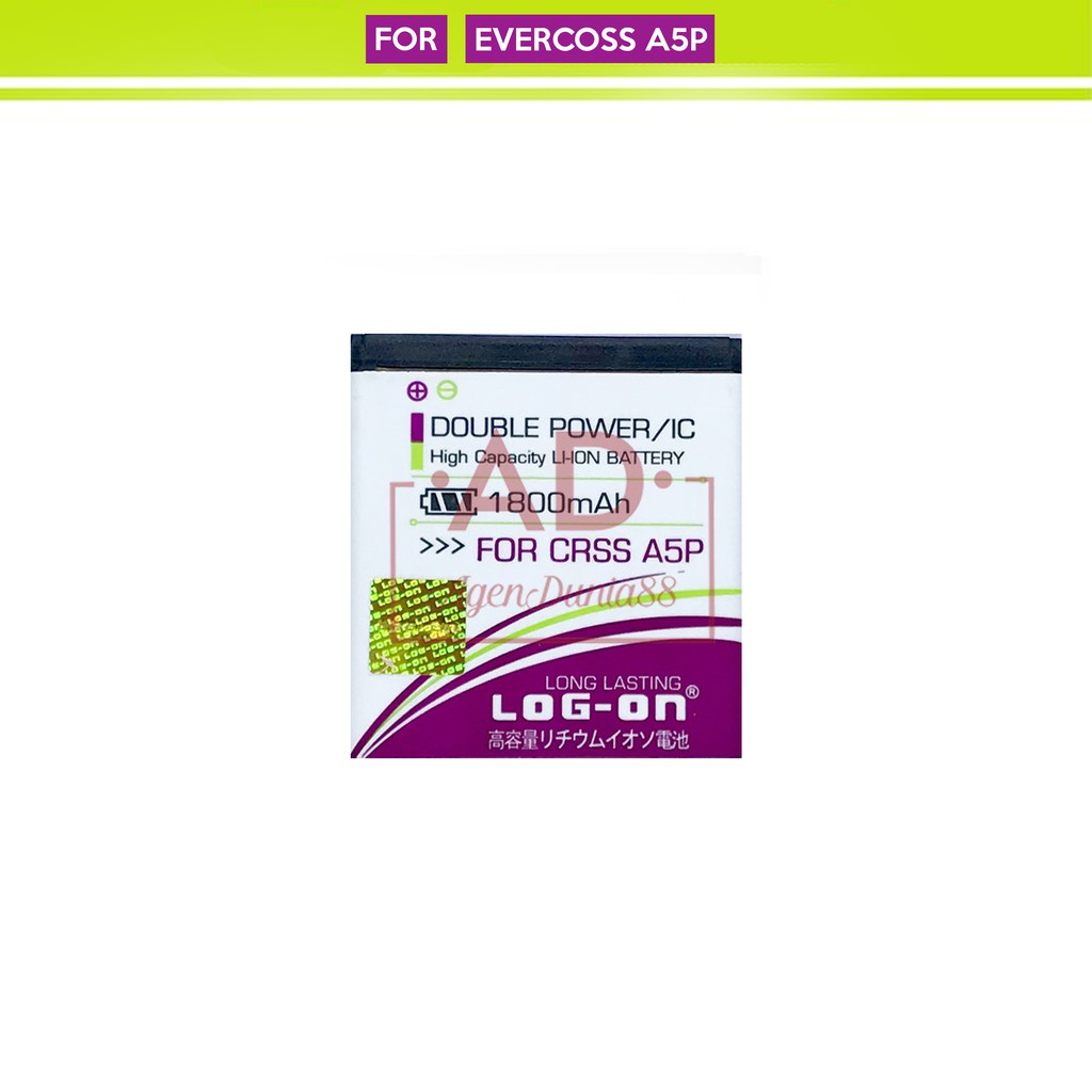 Jual BATERAI EVERCOSS A5P - LOG ON DOUBLE POWER BATTERY | Shopee Indonesia