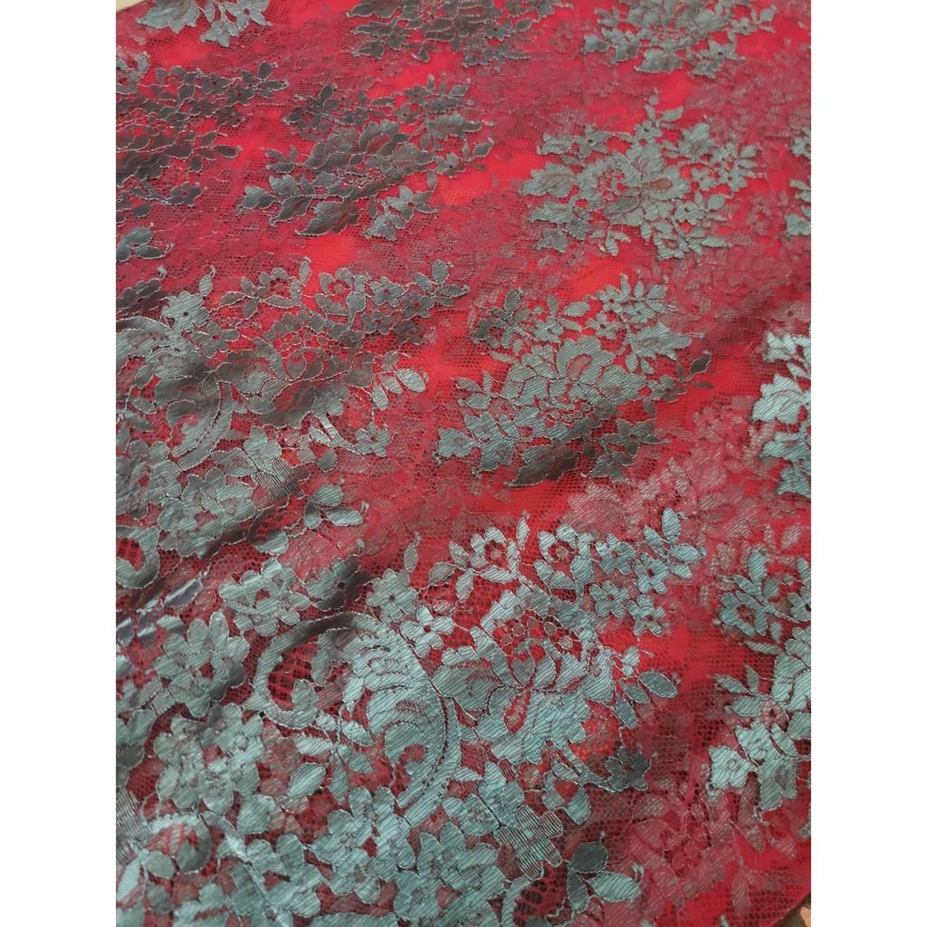 Jual Kain Brokat Full Perancis Lembut Premium Potongan (1.5m x 2.30m ...