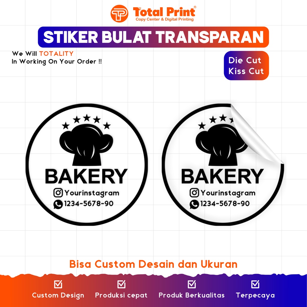 Jual STIKER TRANSPARAN MURAH / STIKER TRANSPARAN / LABEL TRANSPARAN ...