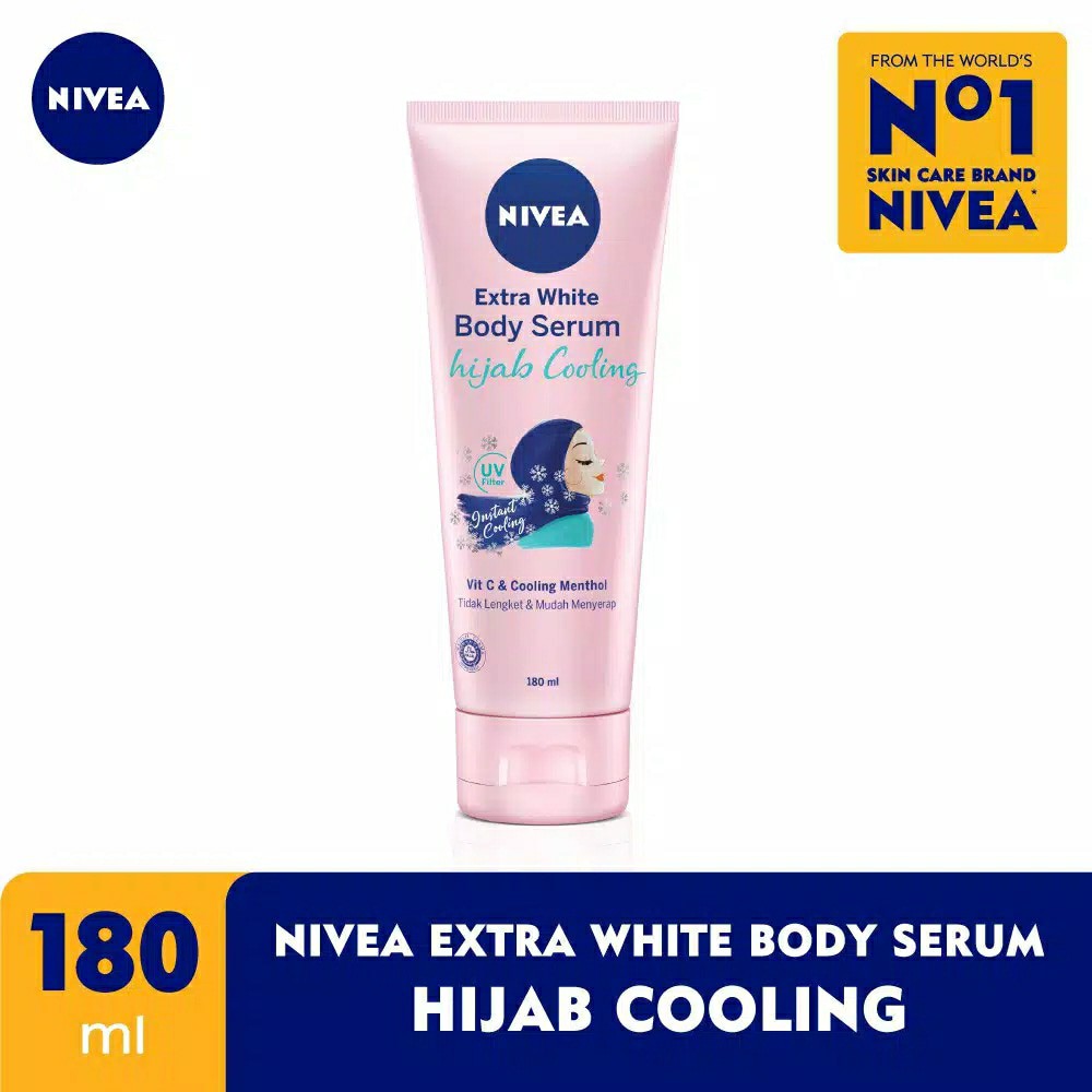 Jual nivea Extra bright nivea body serum hijab cooling 180ml nivea handbody nivea body lotion ...