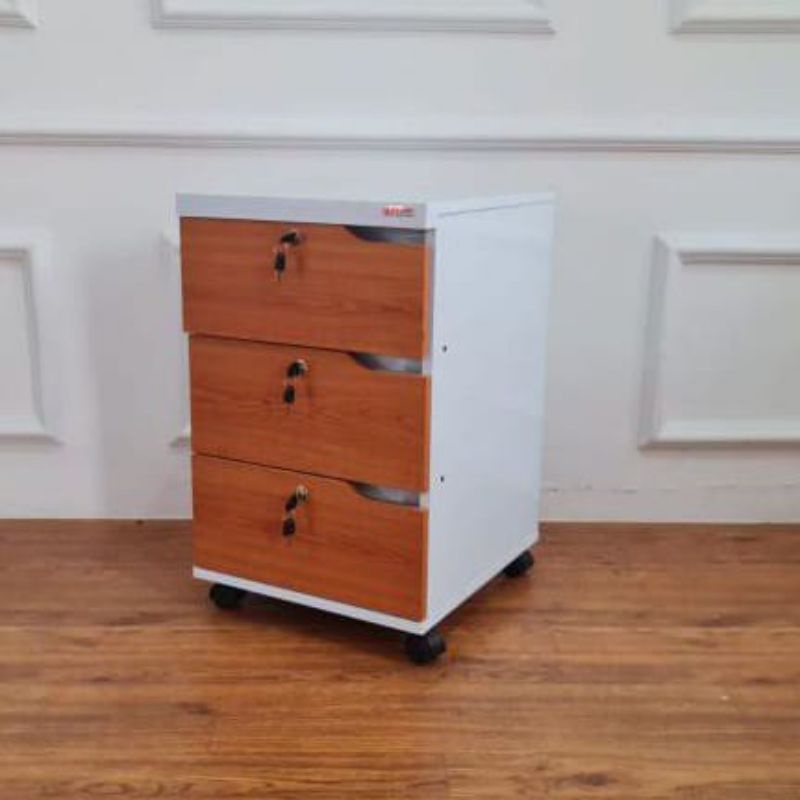 Jual rak lemari serbaguna buku laci kolong meja kantor pintu dan laci 3 ...