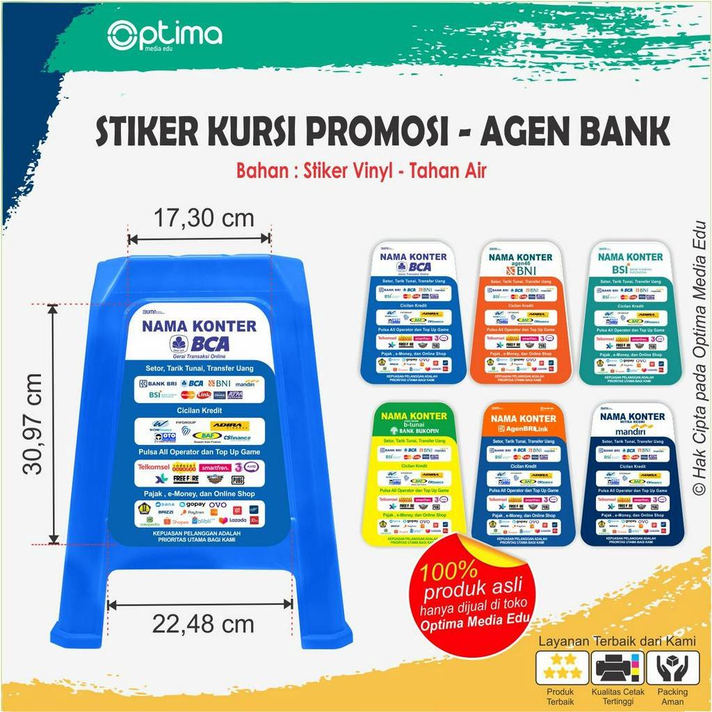 Jual Stiker Kursi Promosi - Usaha Agen Bank Resmi Brilink BCA BSI BNI ...