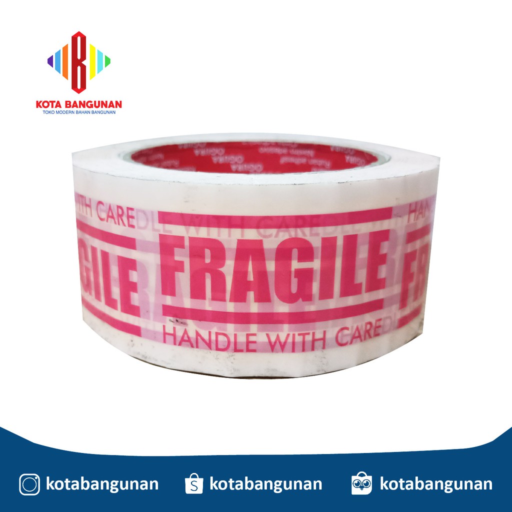 Jual Solatip / Lakban - Fragile ( barang pecah belah ) | Shopee Indonesia
