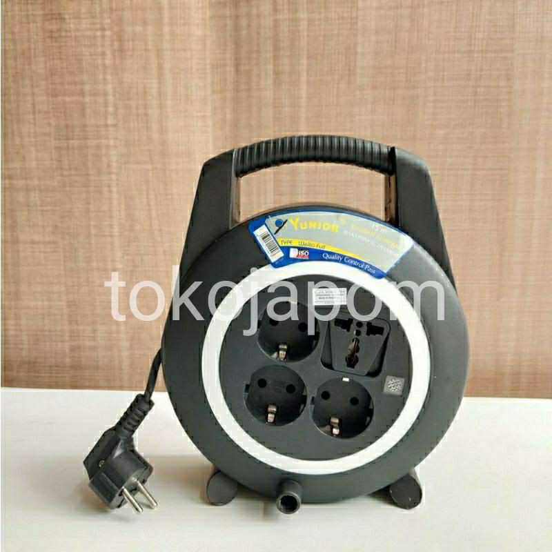 Jual Kabel Rol/Kabel roll/Kabel Gulung 4 Lubang 15 meter + Stop Kontak ...