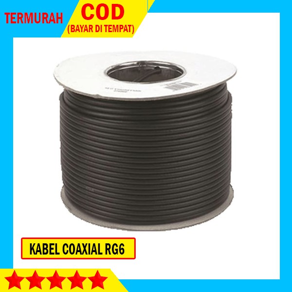 Jual KABEL COAXIAL RG6 KABEL ANTENA TV PER METER COAXIAL CABLE RG6U 75 ...