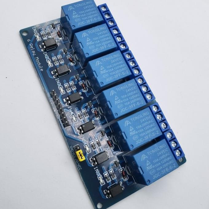 Jual ORIGINAL - New Relay Module 6 Channel 24v with Optocoupler LED for ...