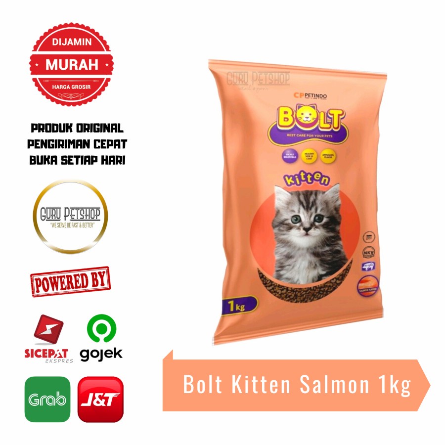 Jual Makanan Kucing Bolt Kitten Salmon 1kg Bolt Kitten 1kg Freshpack ...