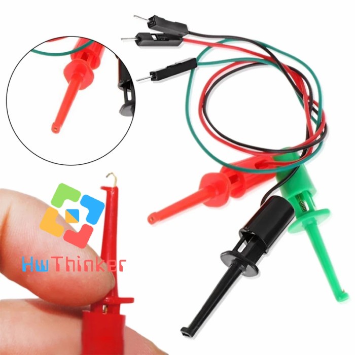 Jual Kabel Konektor Connector DuPont Male Header head 3 color Test Hook ...