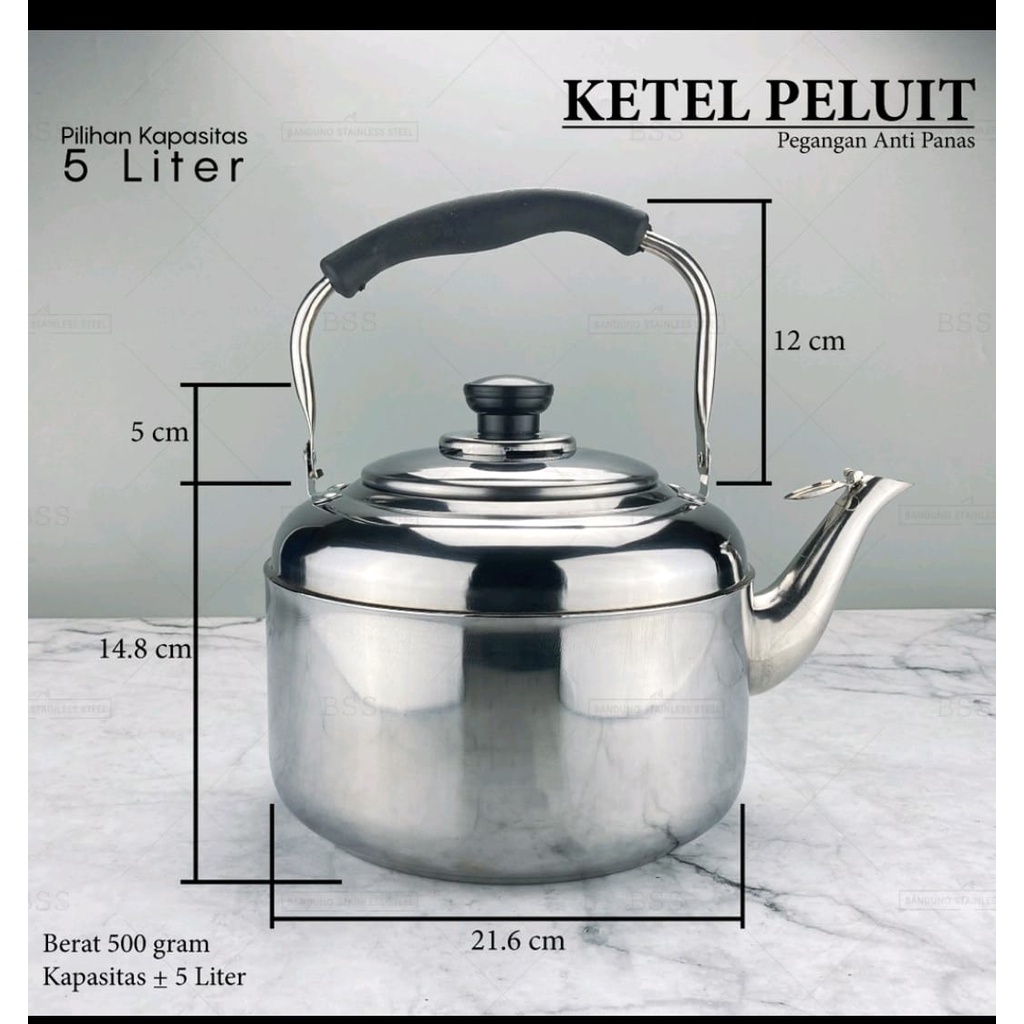 Jual Teko Air Masak Stainless Whistle Kettle Teko Peluit Bunyi SBR ...