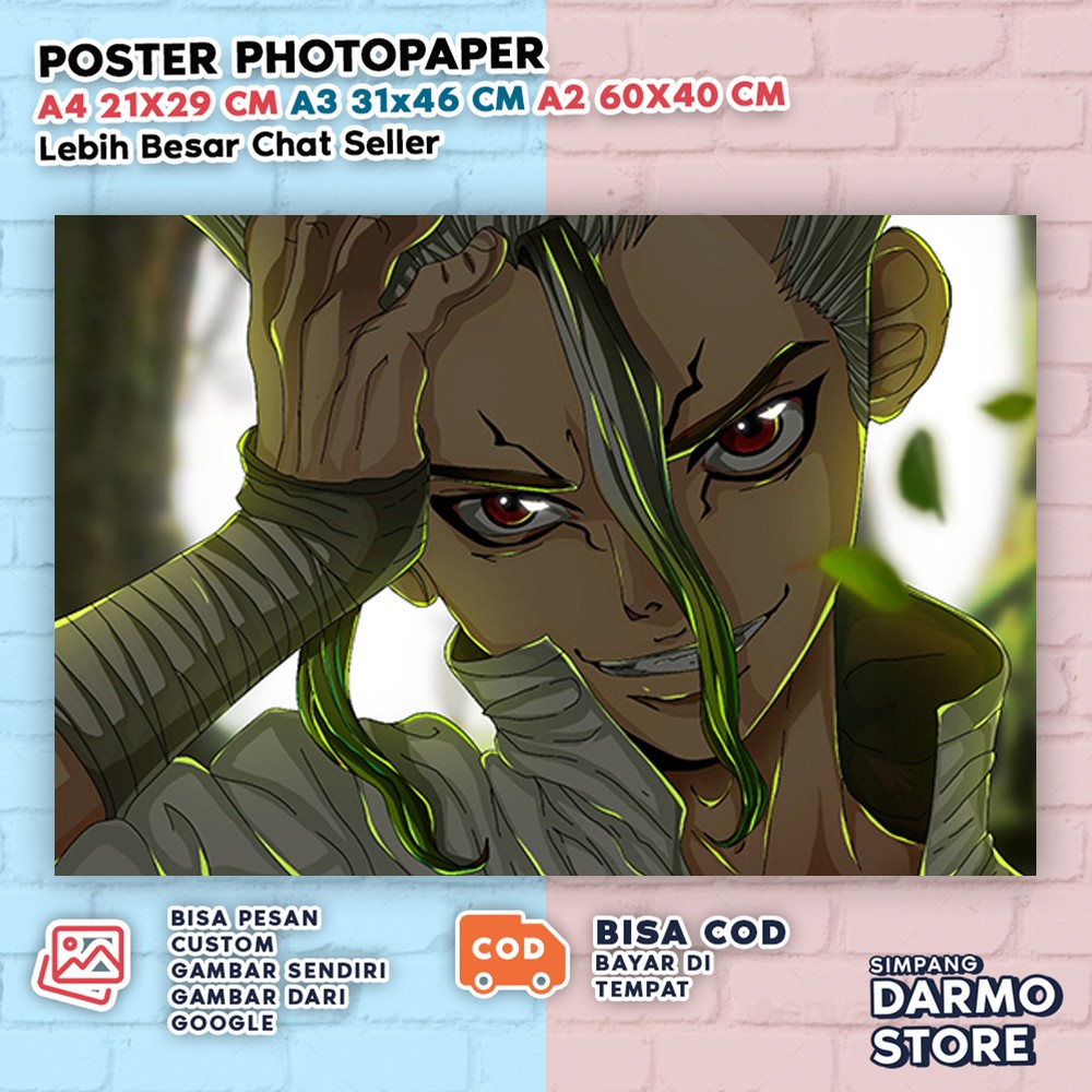 Jual Poster Poster Dr Stone Senku Anime Koharu Gen Chrome Tsukasa Anime ...