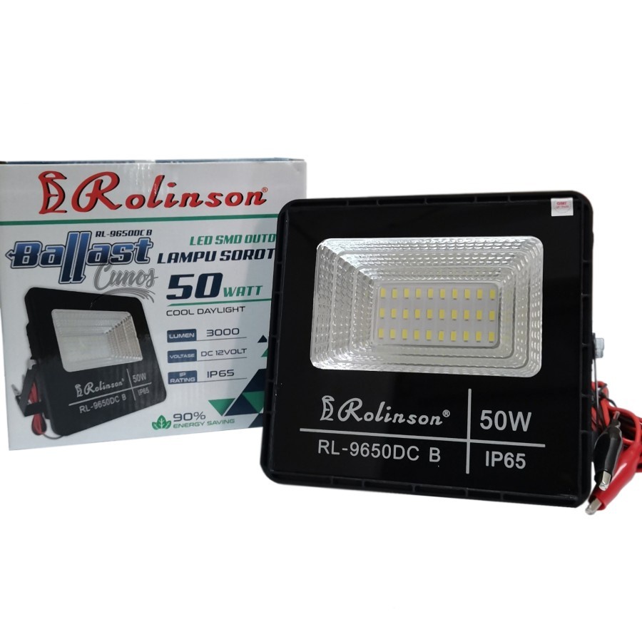 Jual Lampu Sorot 12v DC 50 Watt jepit Aki Tembak 12V Rolinson RL-9650DC | Shopee Indonesia