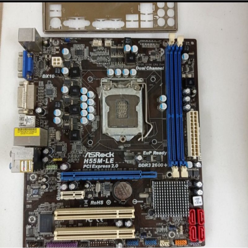 Jual Mobo Asrock H55M LE socket Lga 1156 ddr3 onboard vga | Shopee ...