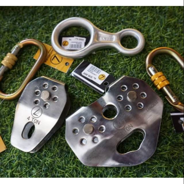 Jual Peket flying fox outdoor climbing safety carabiner figure tandem ...