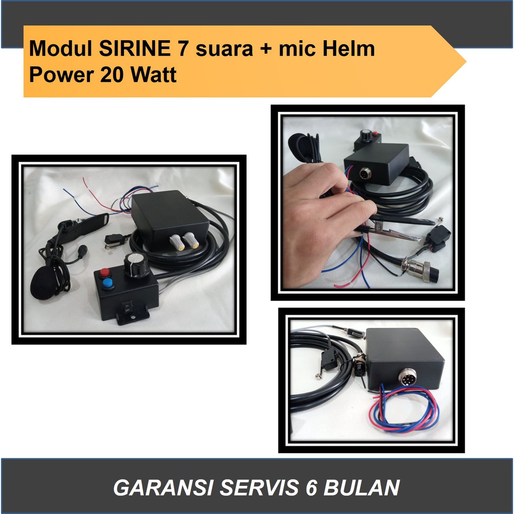 Jual Sirine Patwal 7 Suara + MIC helm, Sirene Polisi TOA Klakson PJR ...