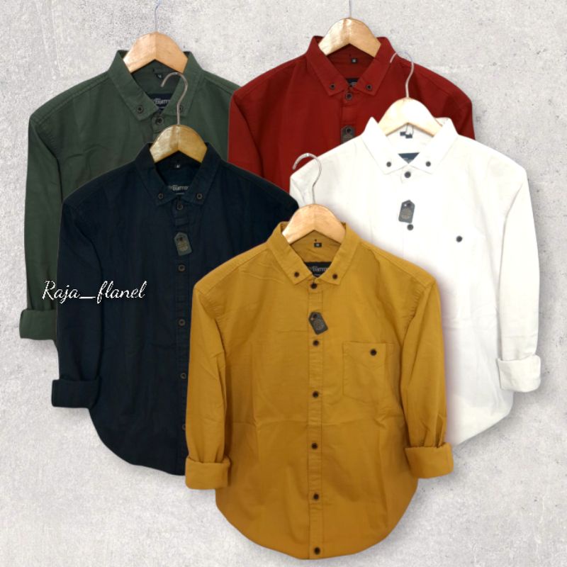 Jual kemeja polos / flanel polos / hem polos / kemeja flanel polos ...