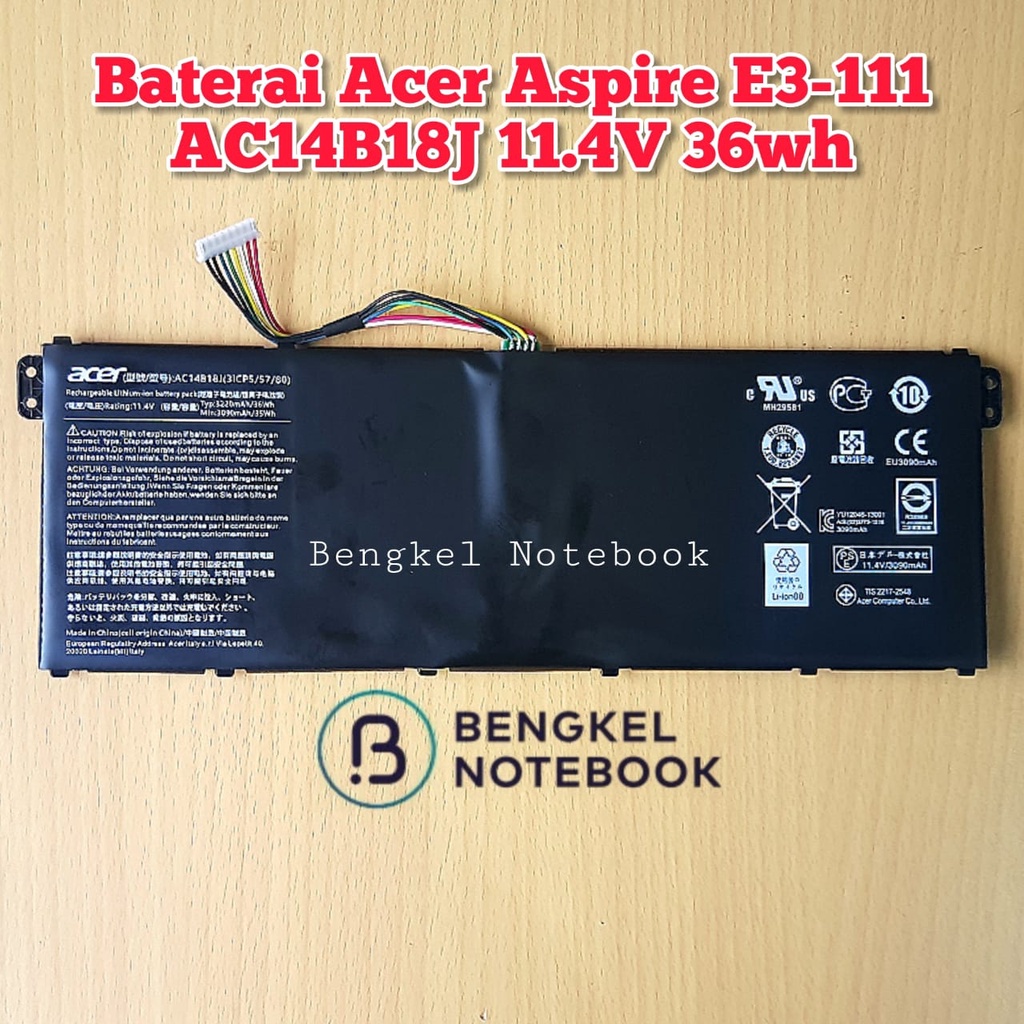 Jual Baterai Acer Aspire E3-111 V3-111 V3-111P E3-112 ES1-131 ES1-331 ES1-512 ES1-520 ES1-521 ...
