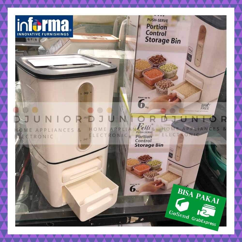 Jual INFORMA - CORY FELLI TEMPAT BERAS / DISPENSER BERAS / RICE BOX ...