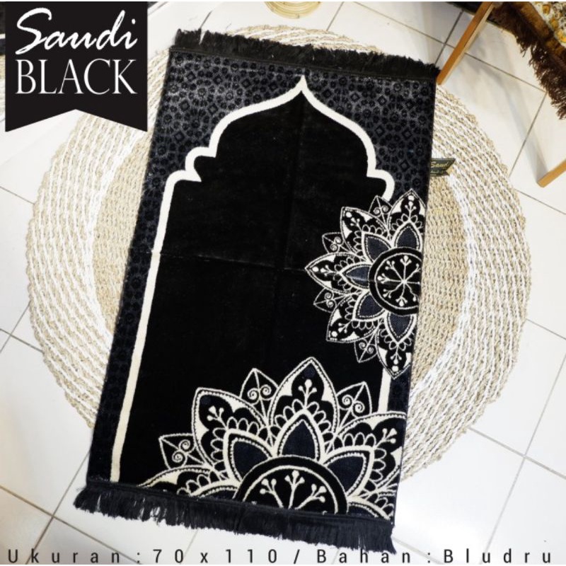 Jual Sajadah Turki Hitam Premium-Sejadah Saudy Black | Shopee Indonesia