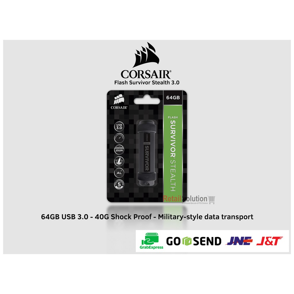 Jual Flashdisk Corsair Flash Survivor Stealth USB 3.0 Flash Drive ...