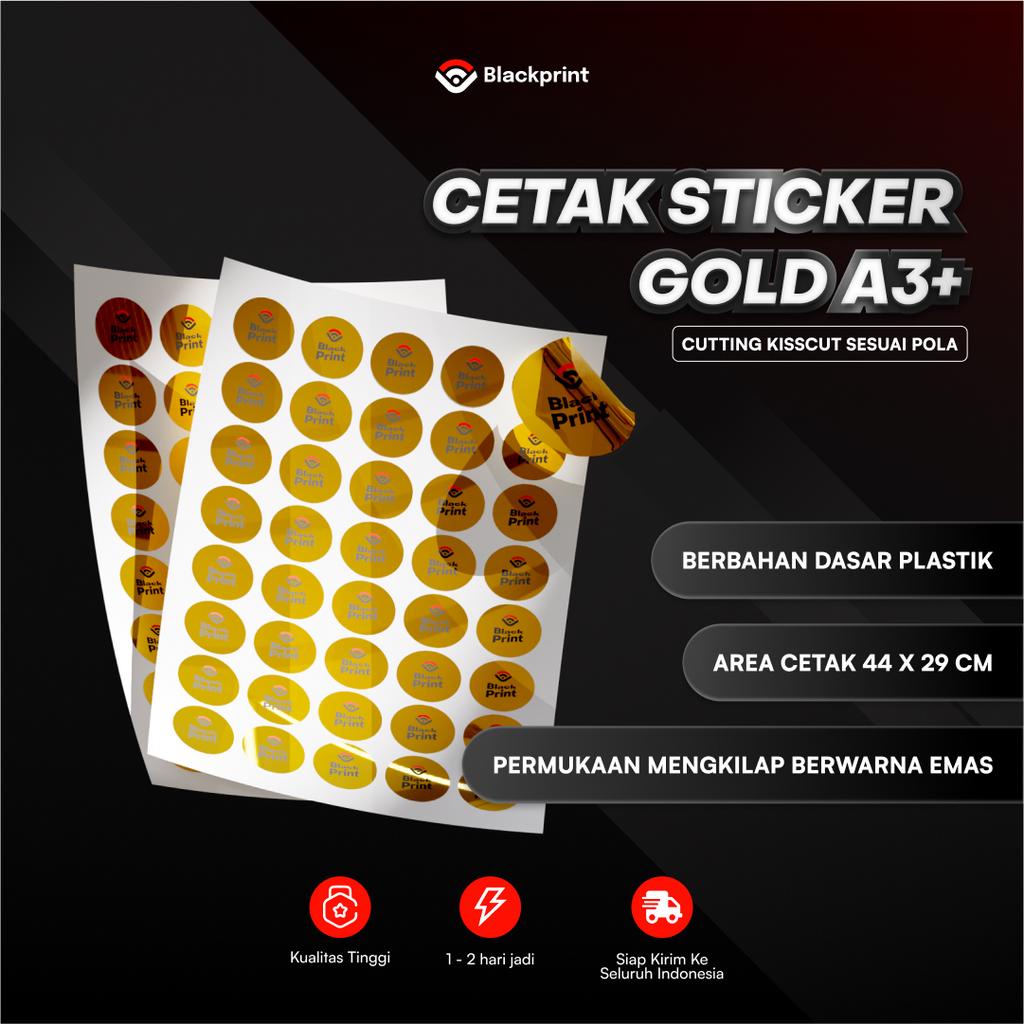 Jual Stiker Gold A3 + Cutting Kiss Cut / Sticker Emas | Shopee Indonesia
