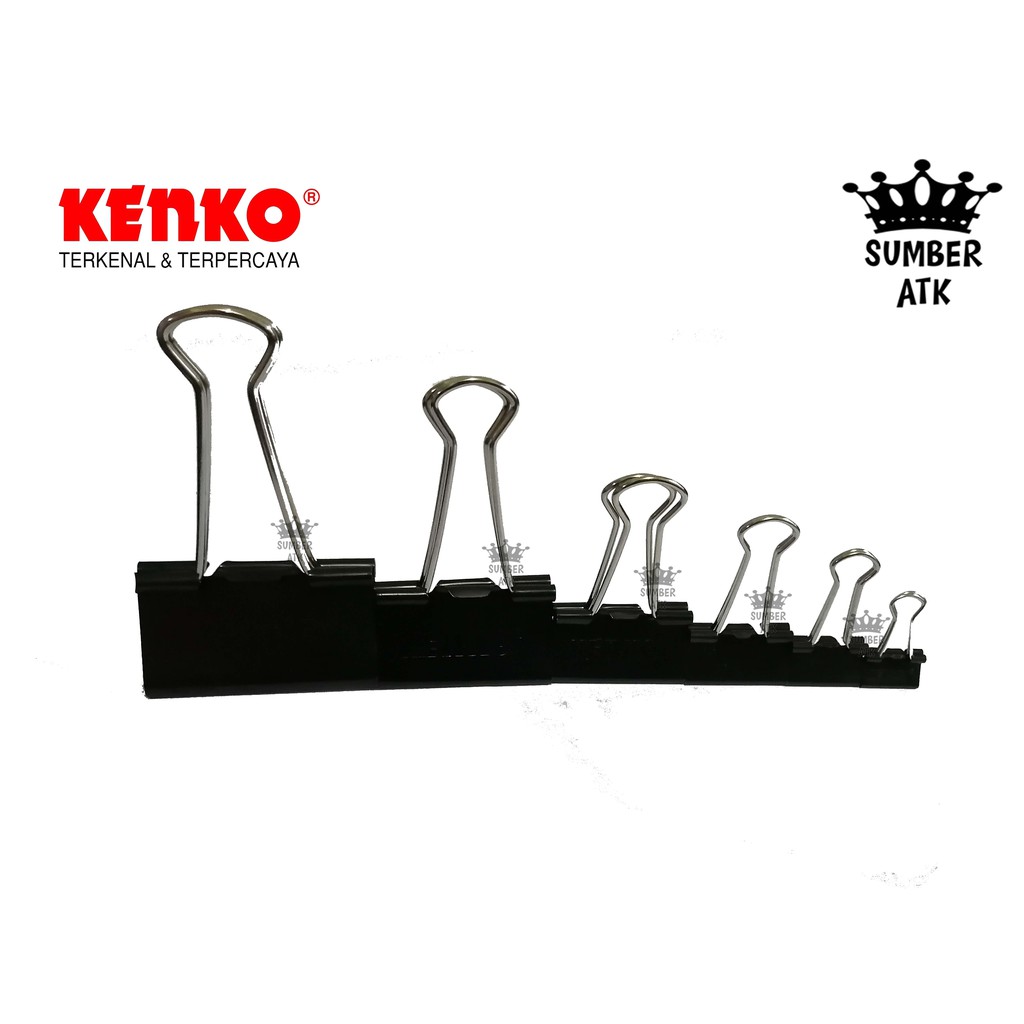 Jual BINDER CLIP KENKO No.260 no 260 / Jepitan Kertas ( UKURAN PALING ...