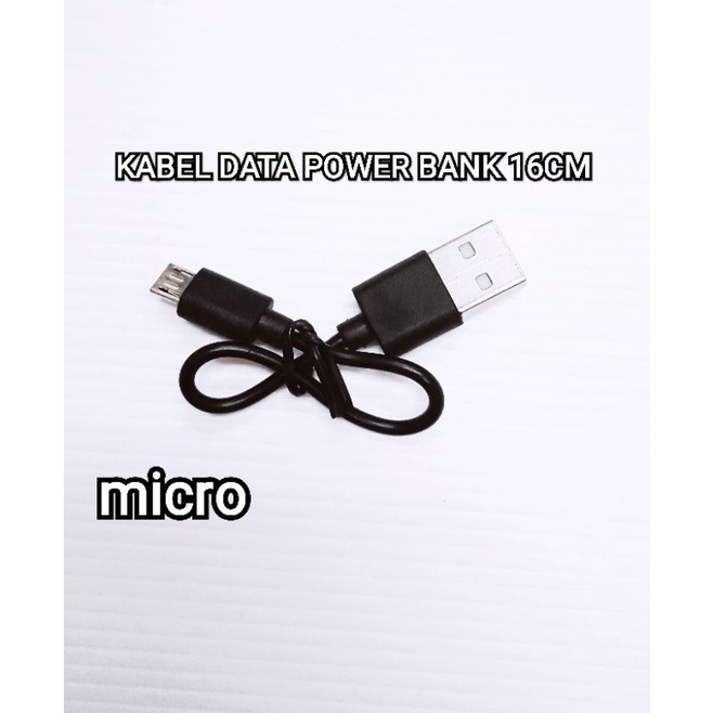 Jual KABEL DATA POWER BANK/KABEL DATA POWERBANK MICRO 16CM | Shopee ...