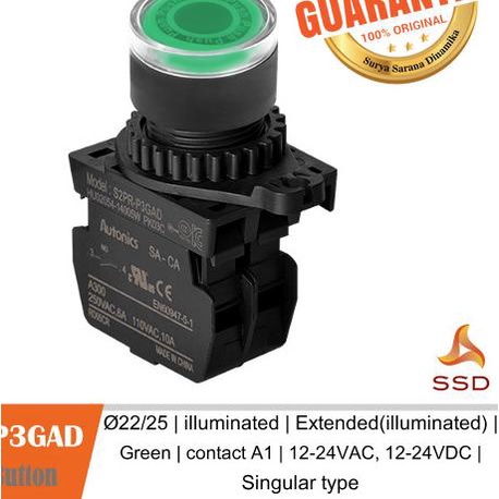 Jual Illuminated Push Button Autonics S2PR-P3GAD | Shopee Indonesia