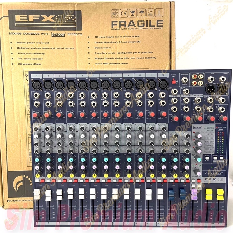 Jual MIXER SOUNDCRAFT EFX 12 Mixer audio EFX12( 12 CHANNEL FULL ) BARU ...