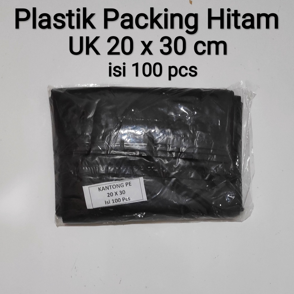 Jual HD packing Hitam Uk 20x30 (100Pcs), Plastik bungkus Paket online ...