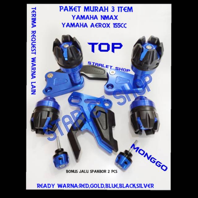 Jual PAKET MURAH 3 ITEM YAMAHA NMAX,AEROX 155cc, JALU SLIDER KNALPOT ...
