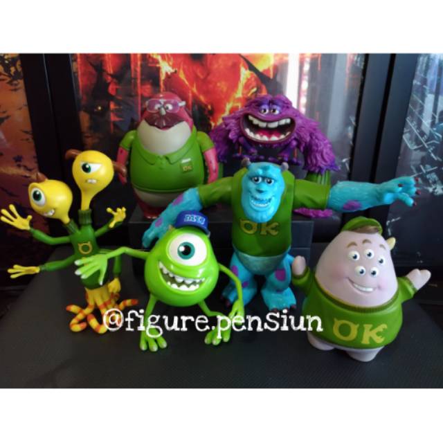Jual MONSTERS UNIVERSITY FIGURE TEAM OK MONSTERS INC DISNEY set 6 ...