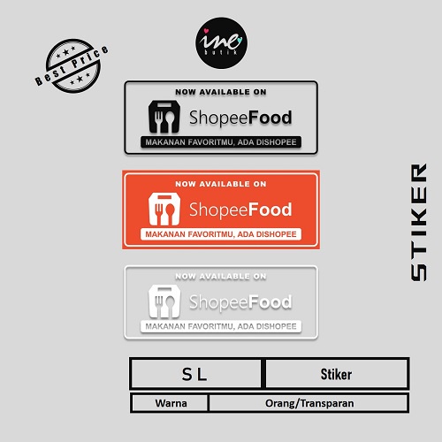 Jual STIKER SHOPEE FOOD UNTUK WARUNG MAKANAN | STIKER ONLINE FOOD ...