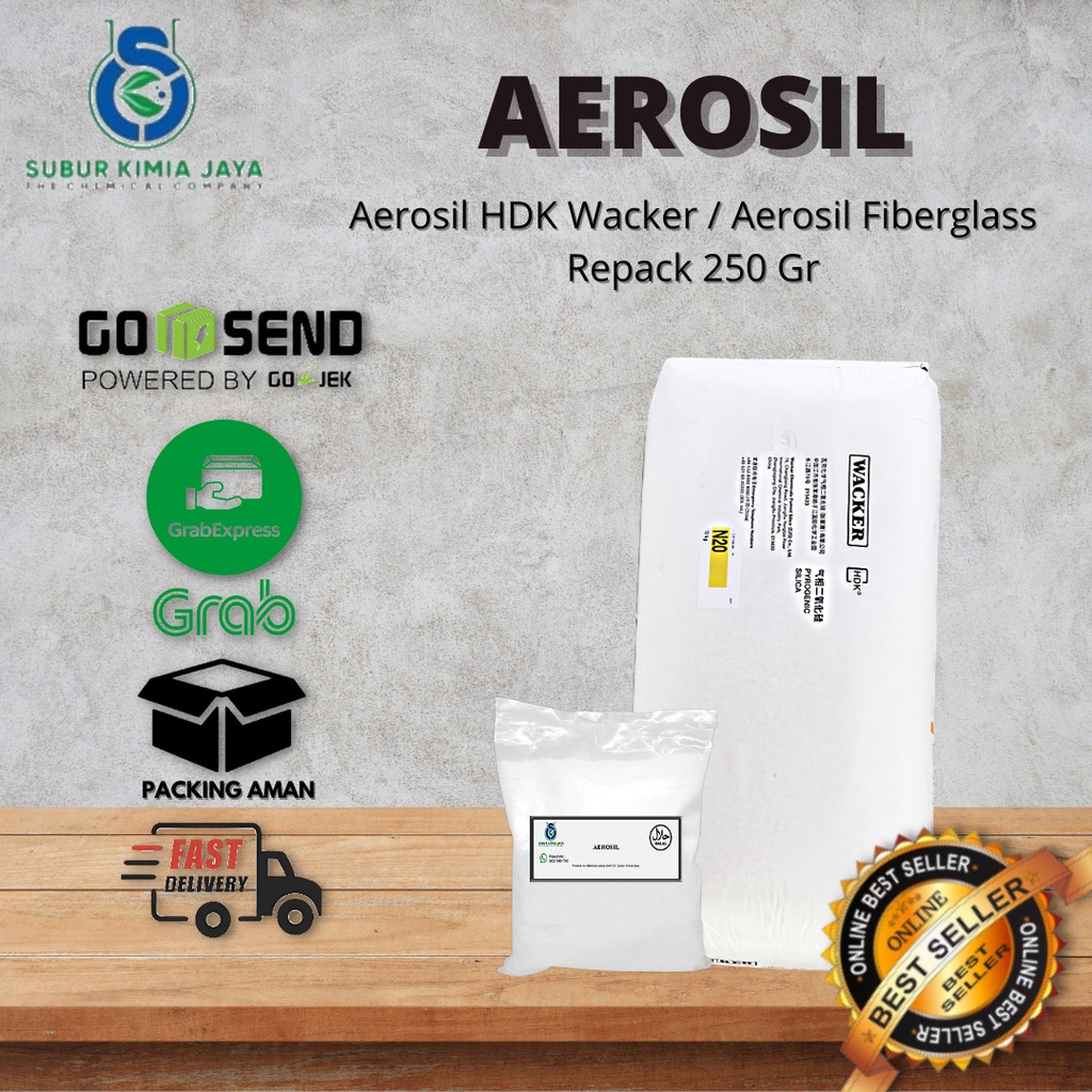 Jual Aerosil HDK Wacker / Aerosil Fiberglass / Pengental Resin 250 GR ...