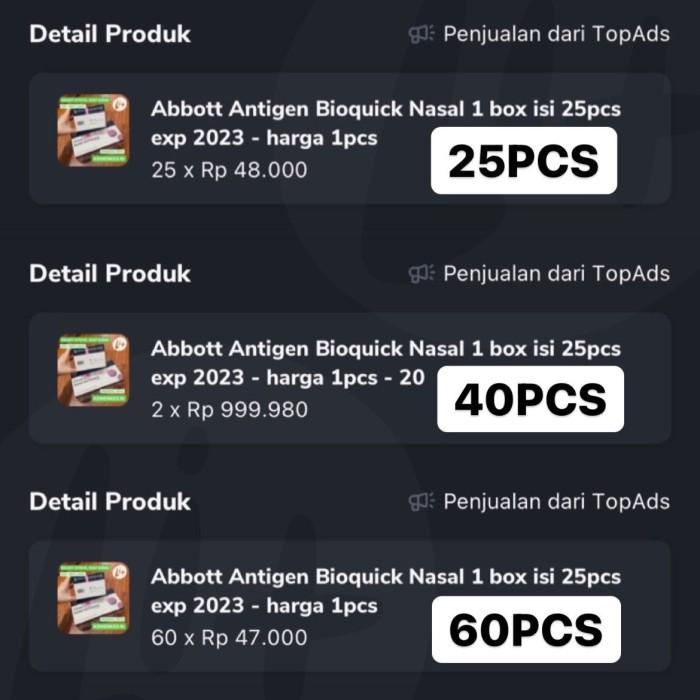 Jual Diagnosa / Abbott Antigen Bioquick Nasal 1 Box Isi 25Pcs Exp 2023 ...