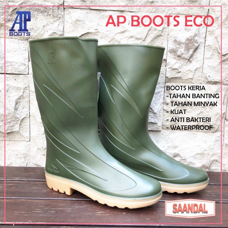Jual AP Eco 2017 Safety Sepatu Boots Hijau APD (BISA SATUAN COD ...