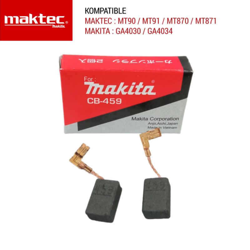 Jual CB 459 Makita Carbon Brush 459 Makita Areng Kul Bostel Original Mesin Gerinda Maktec MT90 ...