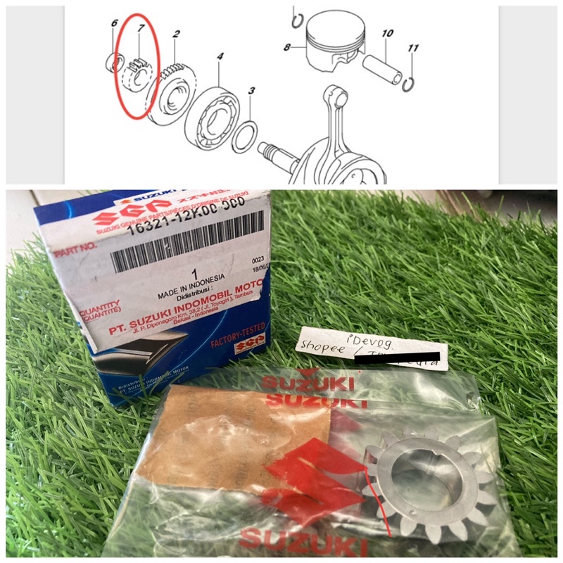 Jual Gear Gir Balancer Kecil Gigi Kruk As Satria Fu Injeksi GSX R S ...