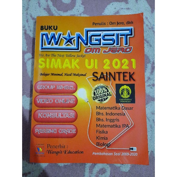 Jual WANGSIT SIMAK UI SAINTEK 2020 (Preloved) | Shopee Indonesia