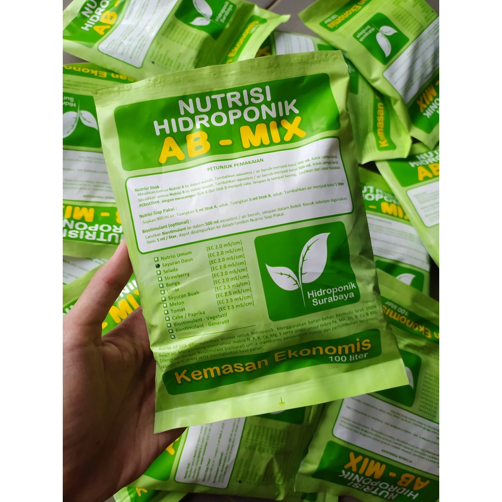 Jual Pupuk AB Mix Nutrisi Hidroponik Sayuran Daun dan Sayuran Buah ...