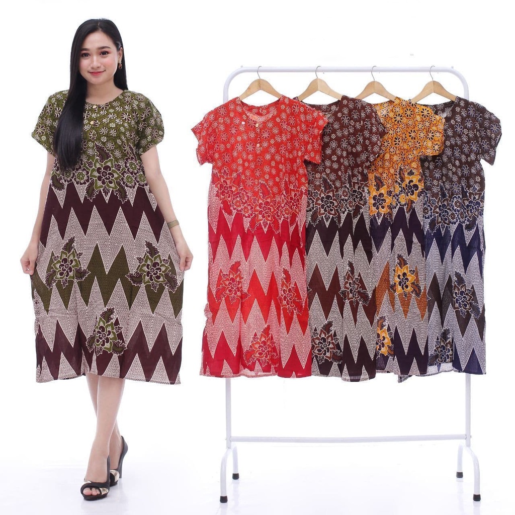 Jual Daster Kencana Ungu Batik - Daster Busui LD 105 - Atasan Wanita ...