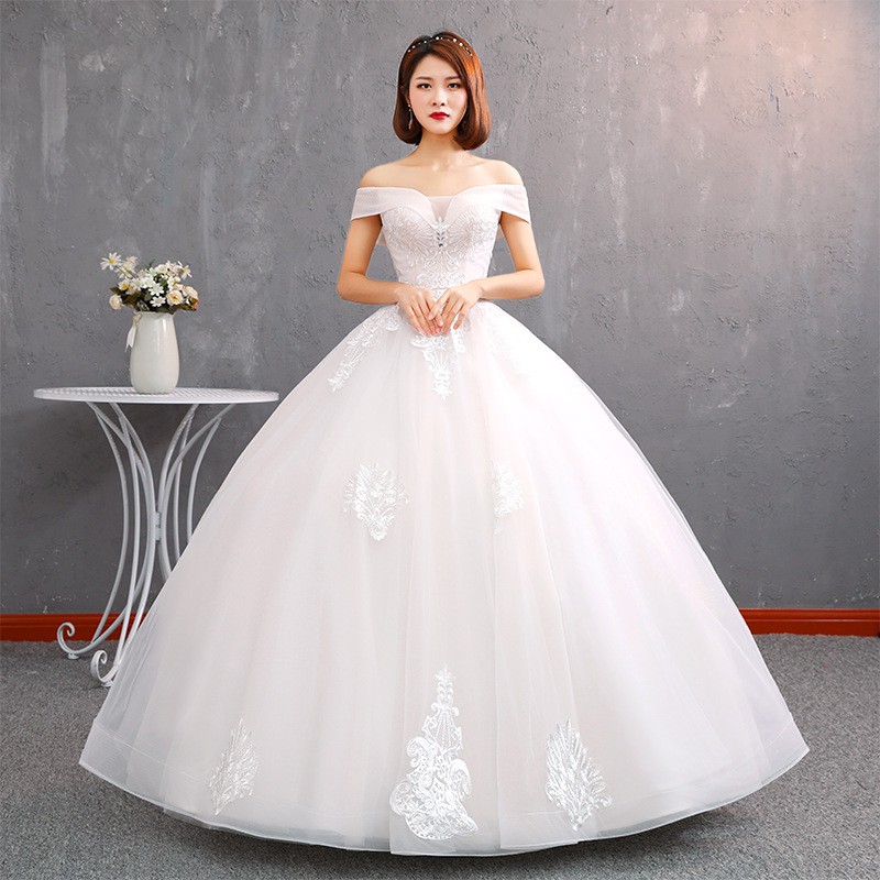Jual Gaun pengantin ballgown Wedding dress sabrina off shoulder ...